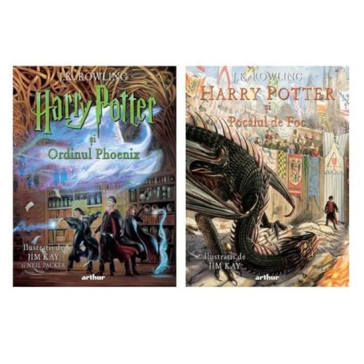 Pachet Harry Potter editie ilustrata vol 4-5 (Pocalul de Foc, Ordinul ...