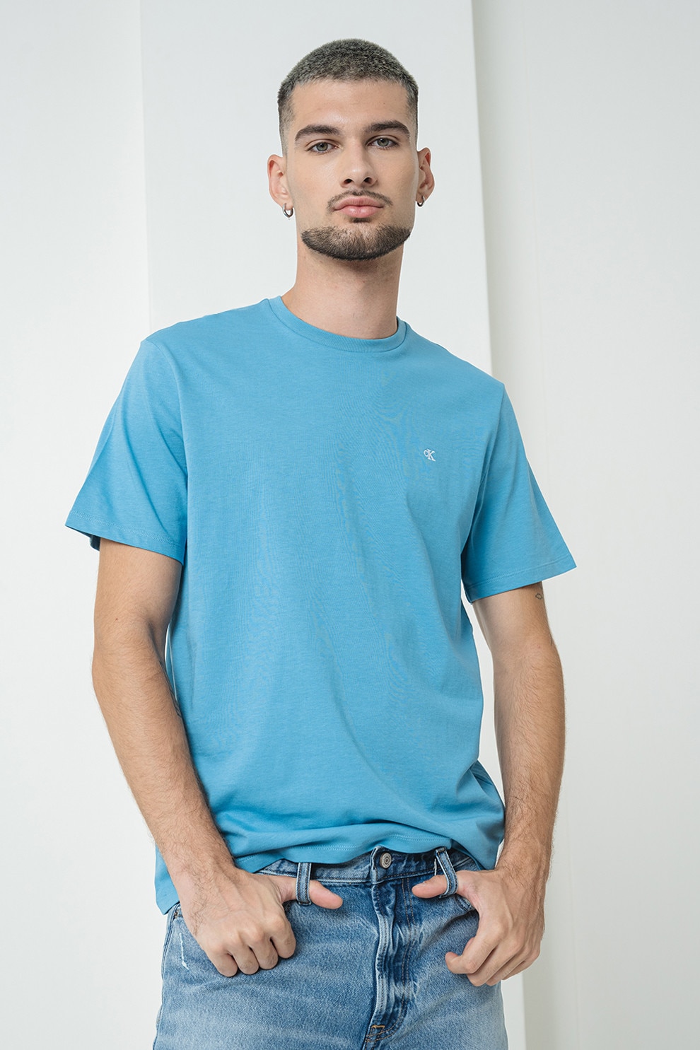 CALVIN KLEIN JEANS, Tricou de bumbac cu logo discret - eMAG.ro