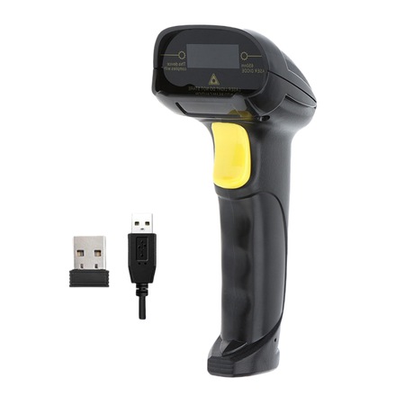 Scanner cod de bare, Fantasy, Cu senzor laser, 2.4 GHz, USB, Suport ...