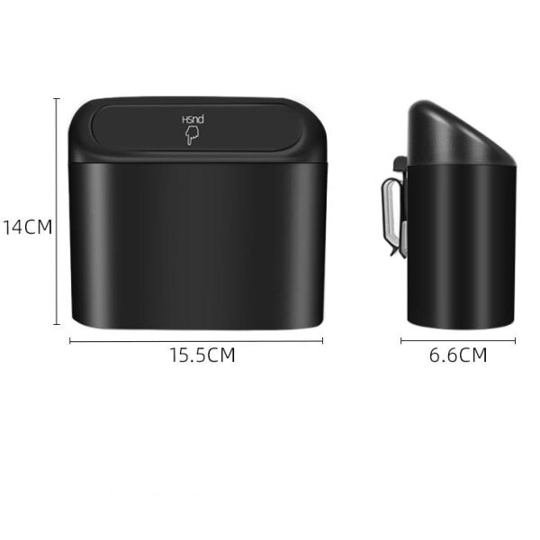 Set 2 cosuri de gunoi mini pentru masina, design compact, capac ...