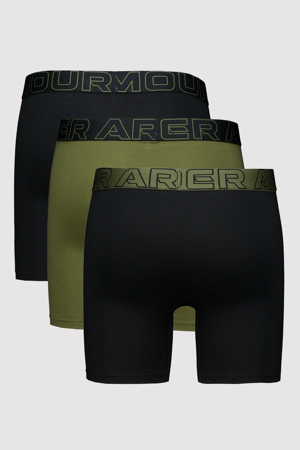 Under Armour, Set de boxeri cu banda logo in talie - 3 perechi, Negru ...