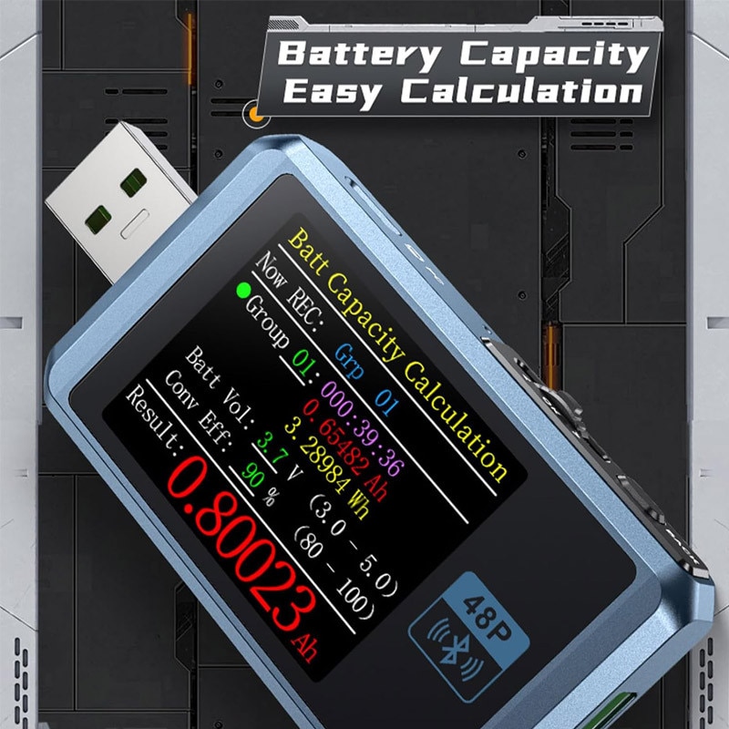 Contor USB, Tester USB FNB48P, Contor digital de energie, Multimetru ...