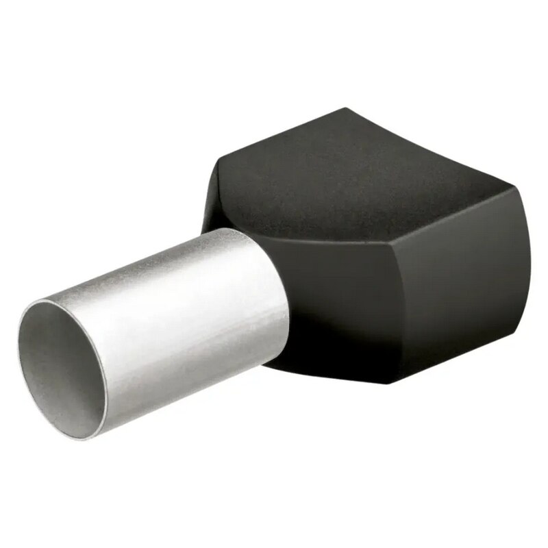 Set 100buc pini terminali izolati dubli, 2x1.5mmp, negru, Mentavill ...