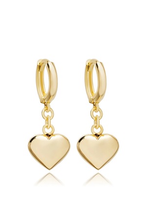 Mia Milano, Cercei din argint 925 in forma de inima, Auriu - eMAG.ro