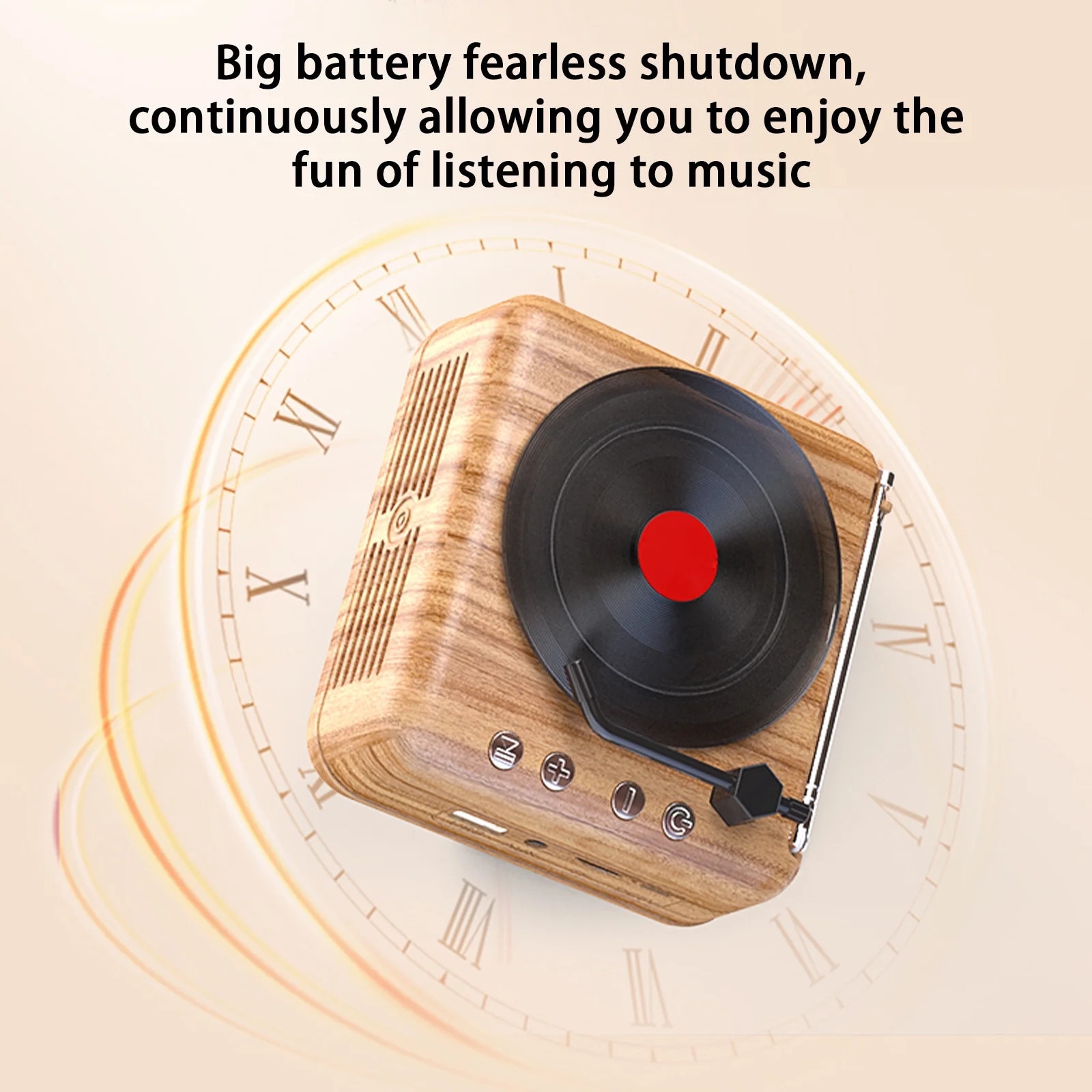 Pick-Up PHIKER, Vintage, Bluetooth, Radio FM, 1000 mAh, Maro - eMAG.ro