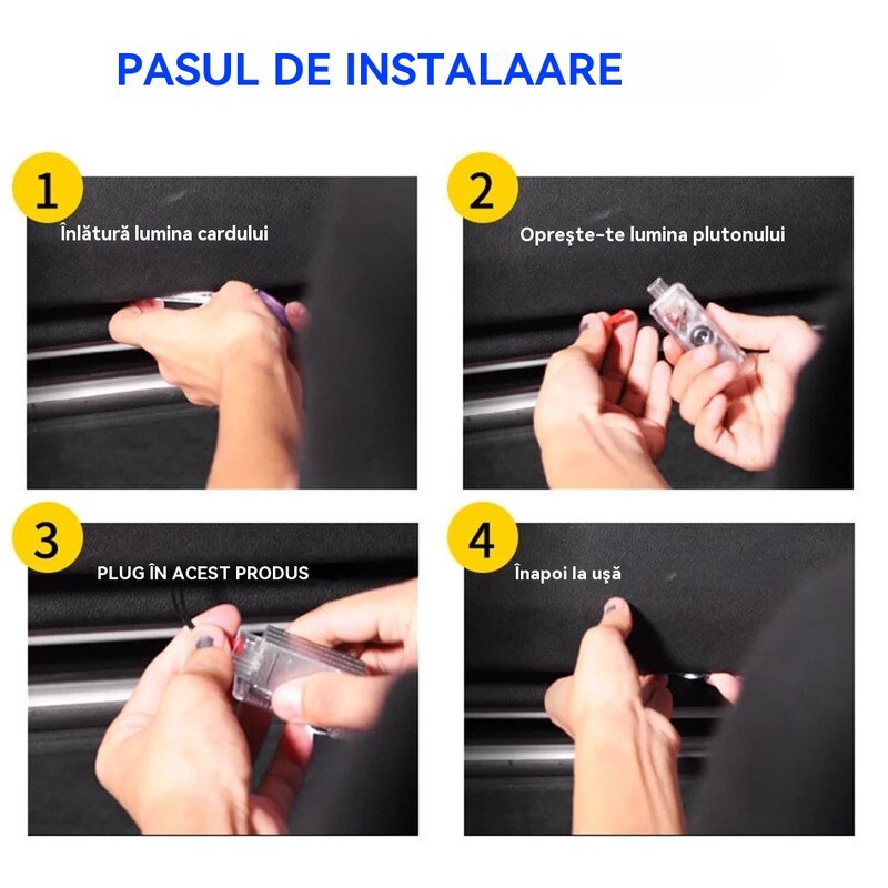Lumini de intampinare LED pentru usi, Compatibil cu BMW 1, 3, 5, 7, E90 ...