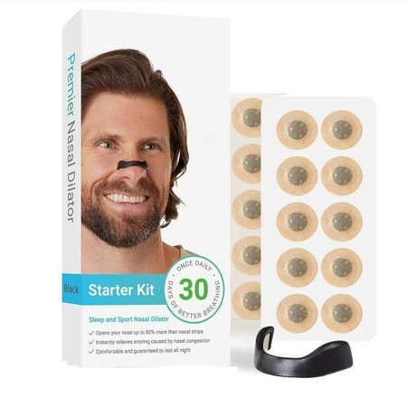 Dispozitiv dilatator nazal Garsonal set 60 plasturi nazali negru - eMAG.ro