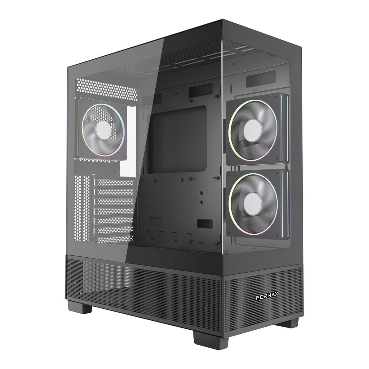 Carcasa ATX Semi-tower Gembird CCC-FC-X550, 2 ventilatoare, neagra, 48 ...