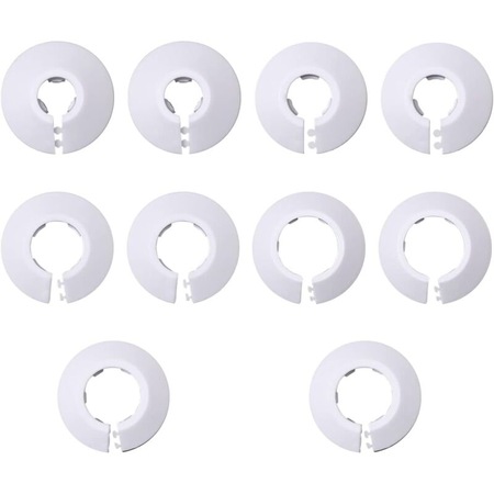 Set 10 bucati capace decorative pentru tevi, protectie calorifer, alb ...