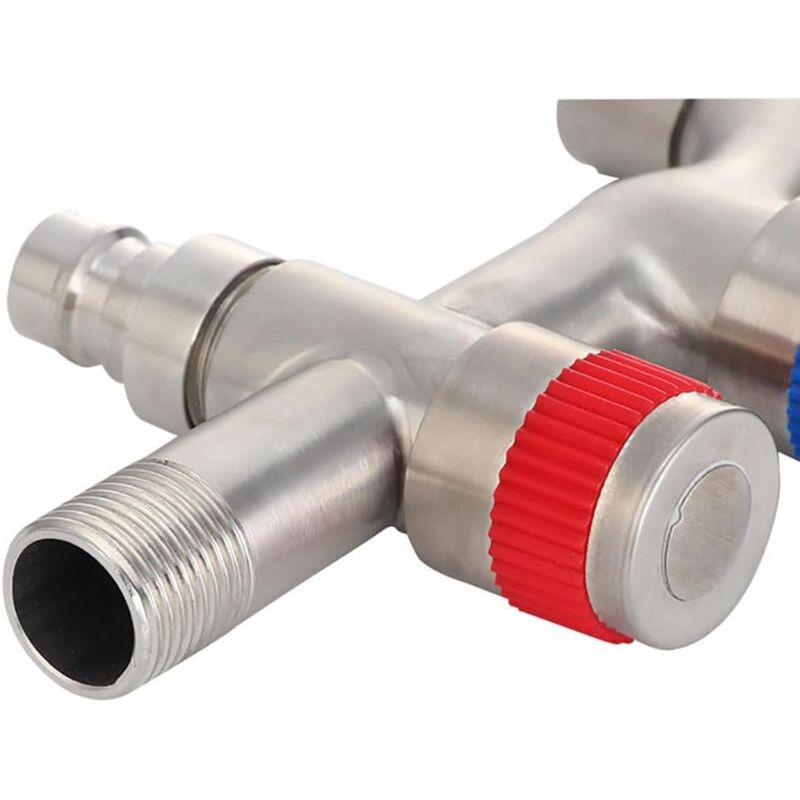 Robinet exterior pentru masina de spalat, inox periat, filet dublu ...