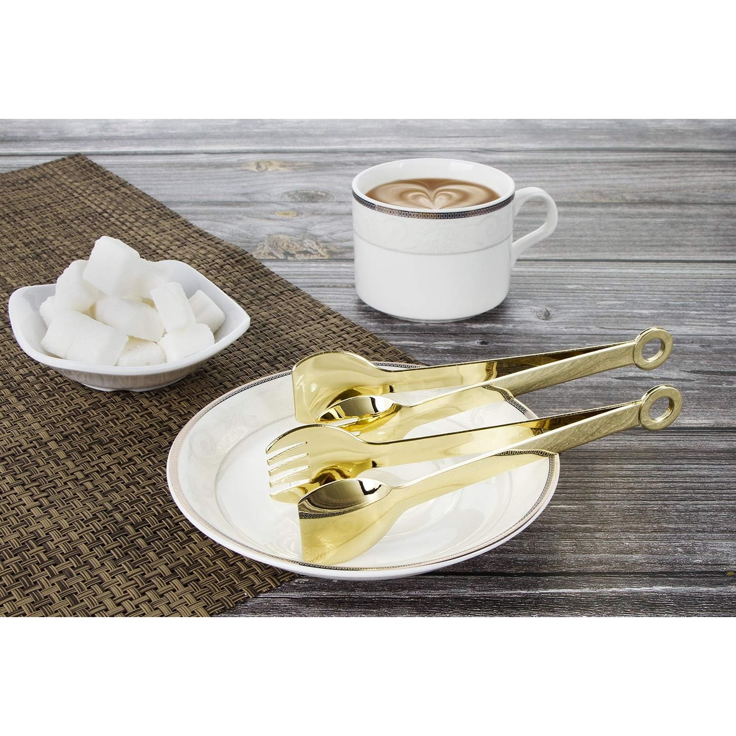 Set 5 clesti aperitive, inox placat aur, 15cm - eMAG.ro