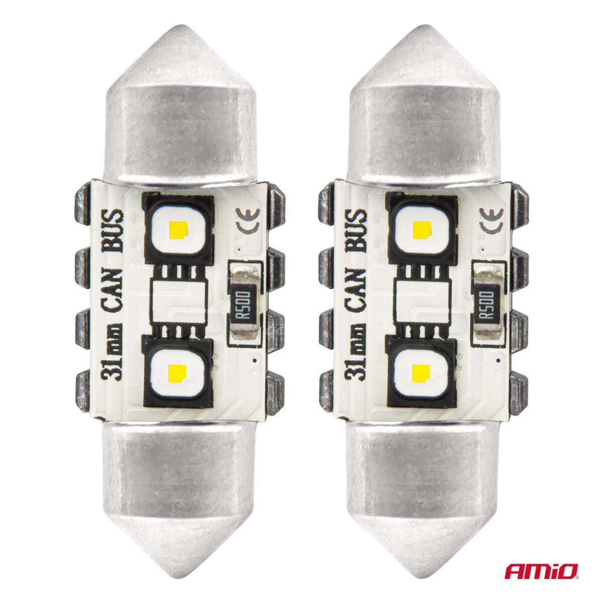 Becuri LED C5W 2SMD 3838 31mm alb set 2 bucati 12V 24V - eMAG.ro