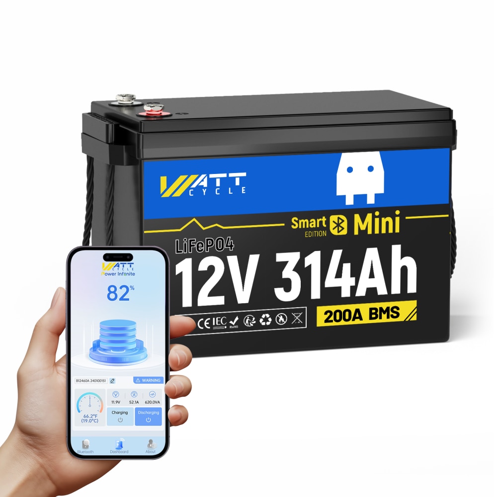 Mini Acumulator LiFePO4 12V 314Ah cu Bluetooth 5.0 Wattcycle ...