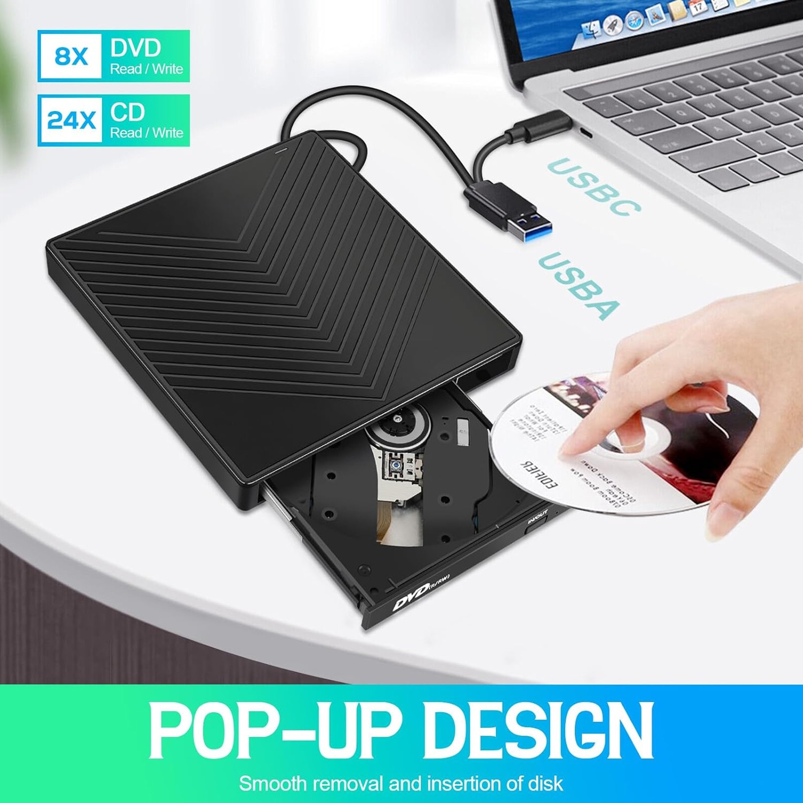 Axroad Mall, Външно оптично устройство, DVD writer extern portabil slim ...