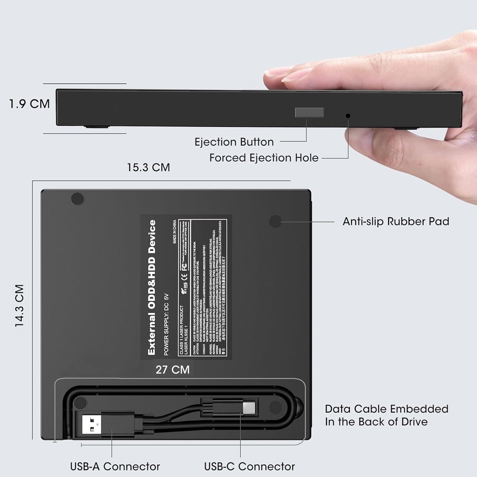 Axroad Mall, Външно оптично устройство, DVD writer extern portabil slim ...