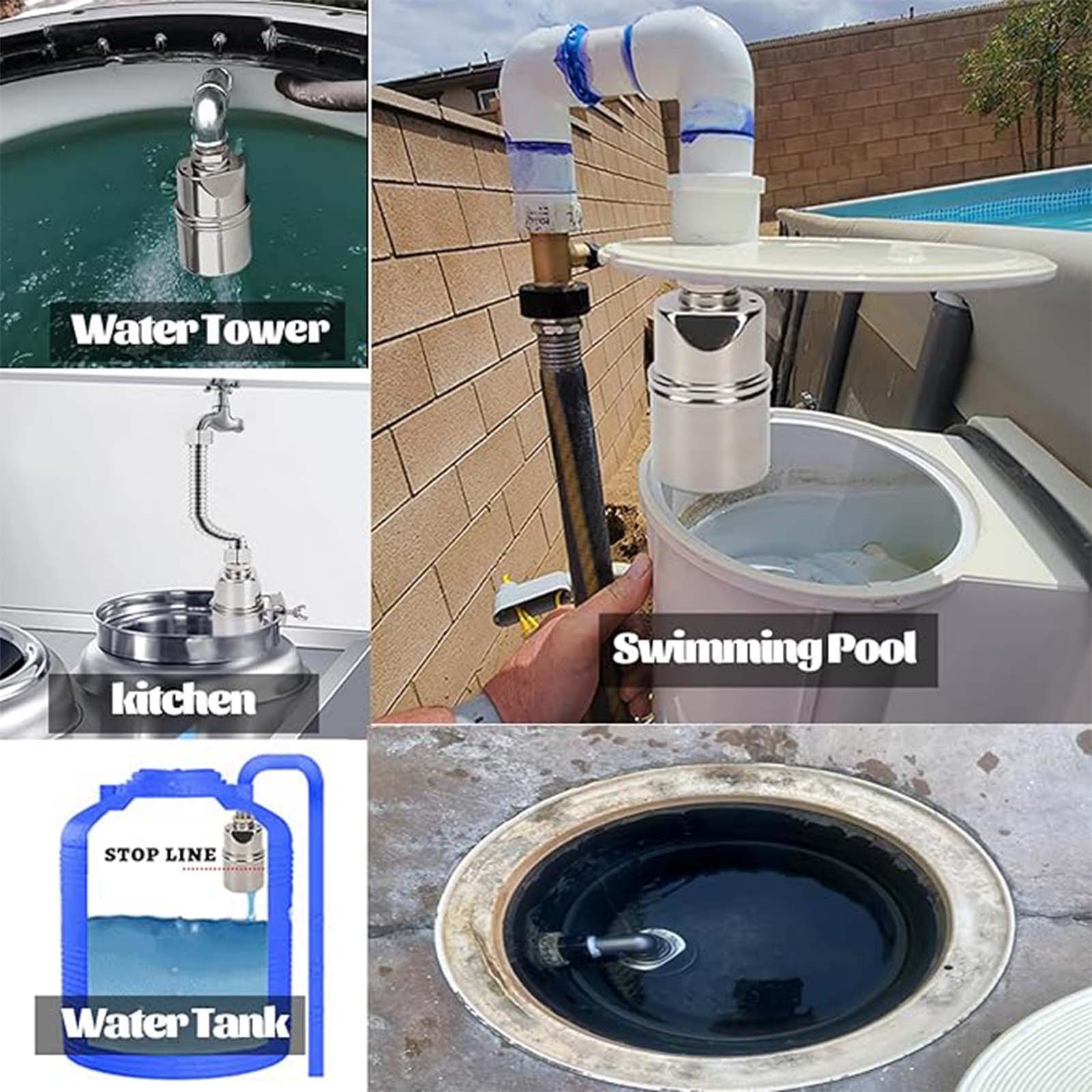 Supapa de control al nivelului apei TREXORA, 10-150 PSI, din inox 304 ...