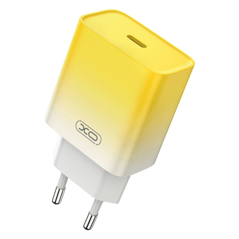 Incarcator retea XO CE18, 1xUSB-C,30W, Galben - eMAG.ro