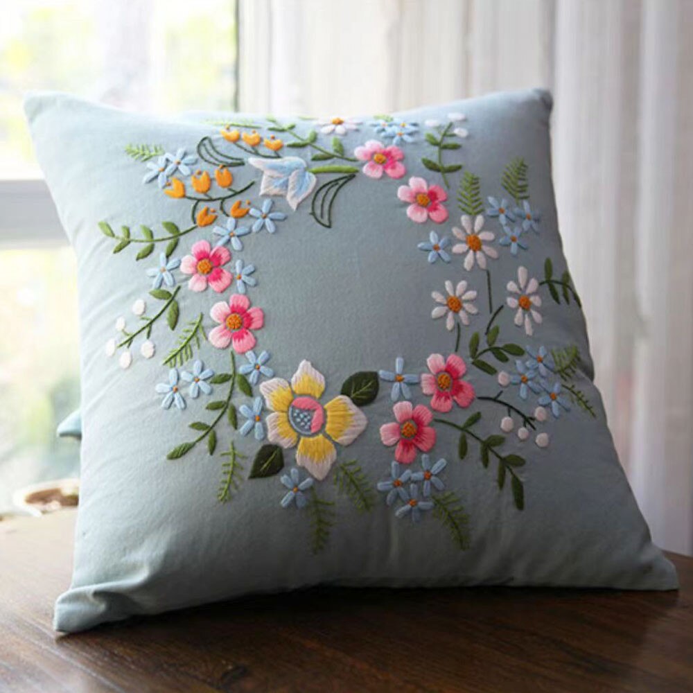 Kit de broderie Husa de perna fata de perna mestesug pentru adulti ...