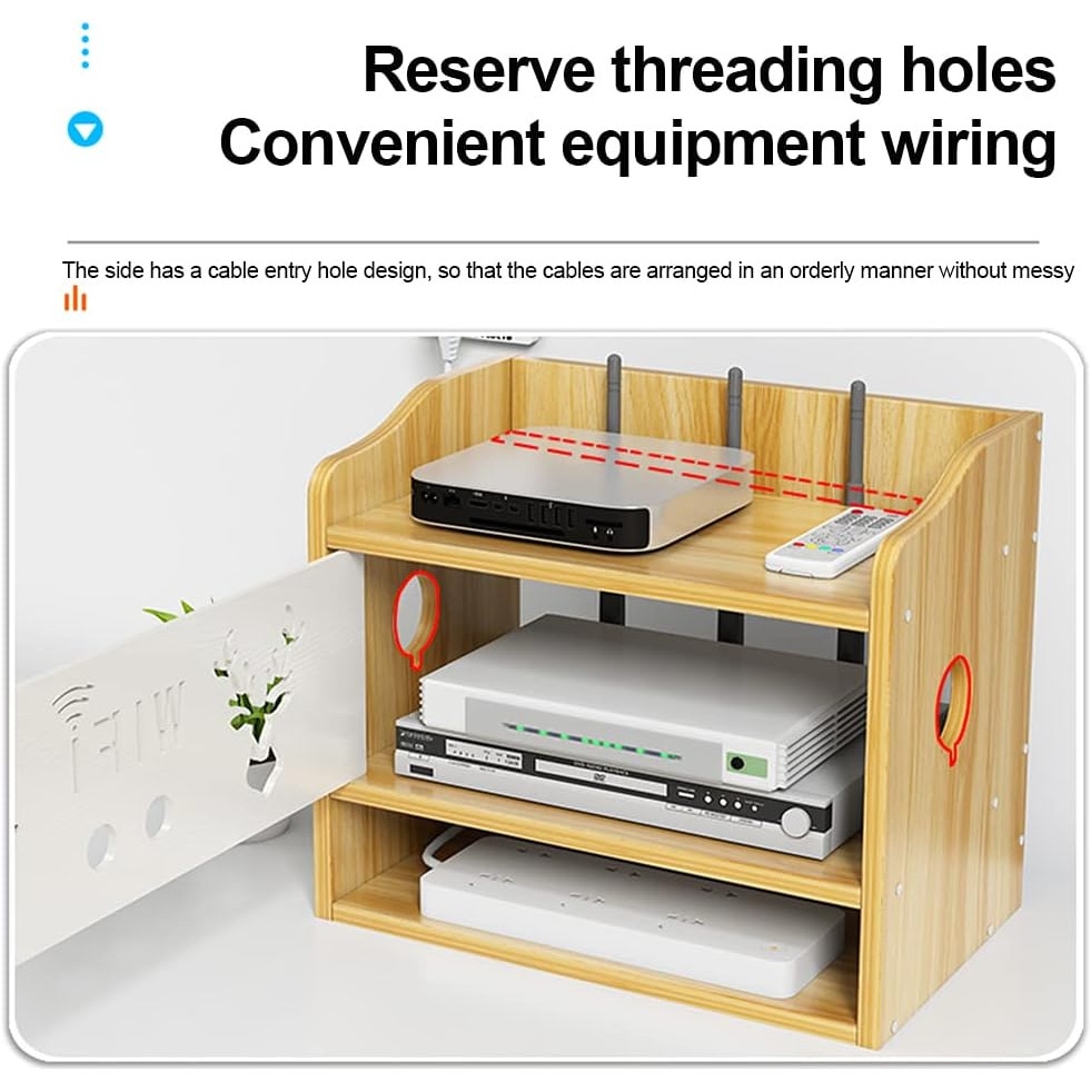 Rafturi din lemn pentru router, Morovan, design stratificat, material ...