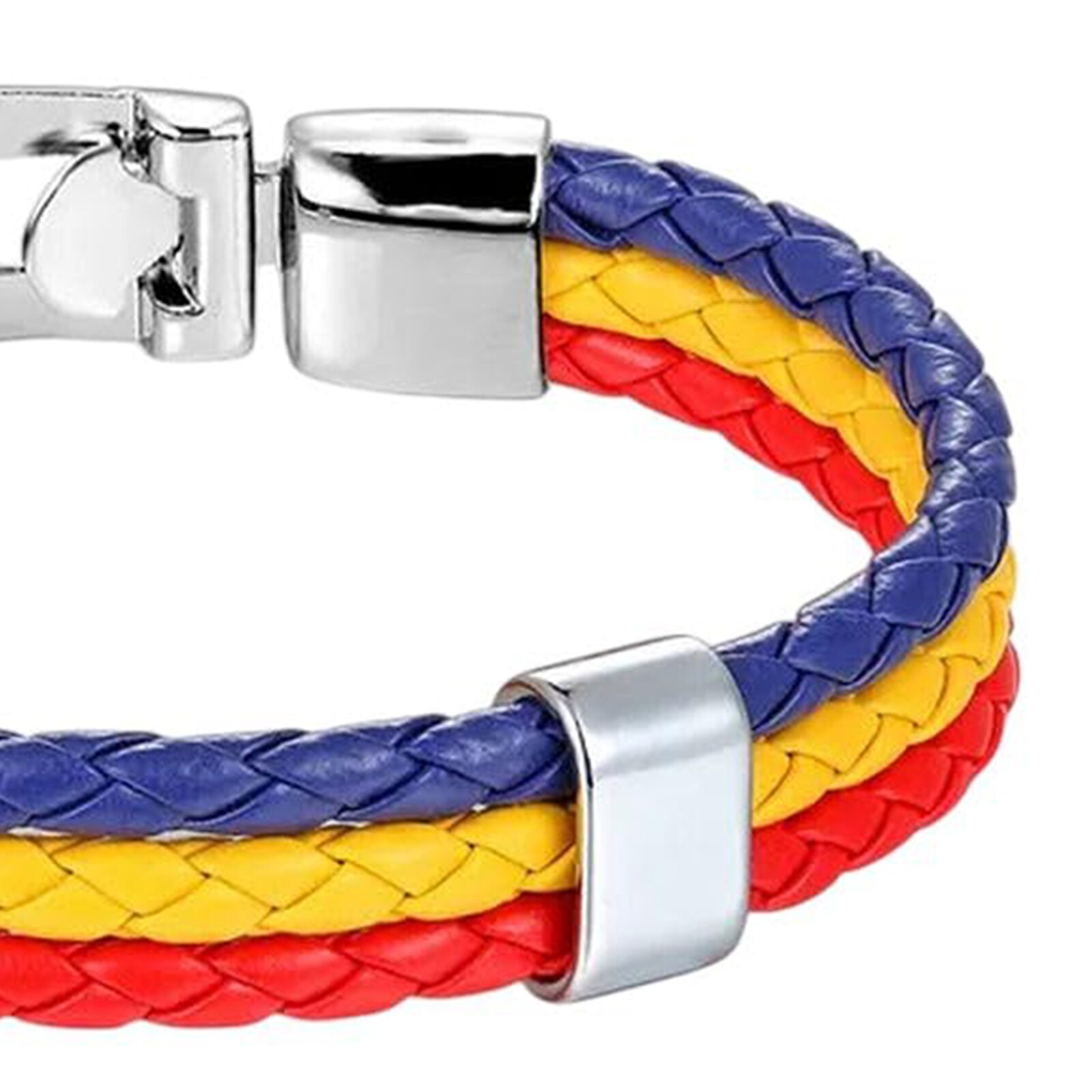 Set 2 bratari, model tricolor romanesc, design unisex, piele ecologica ...