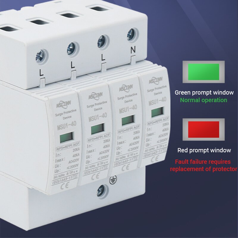 Dispozitiv de protectie electrica 4P 40KA, protectie impotriva ...