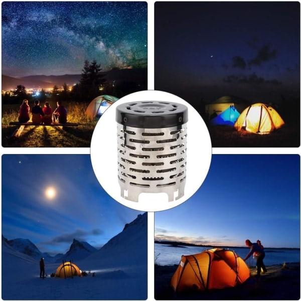 Incalzitor de cort portabil, mini soba de camping din inox, structura ...