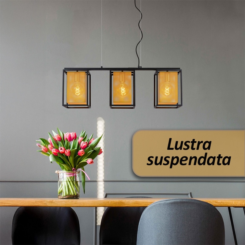 Lustra LED pentru interior NEXTLY, 3 surse de iluminare - soclu E27 ...