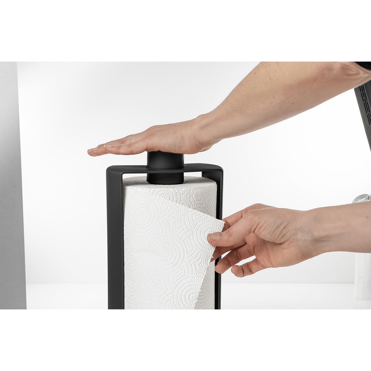 Stop konyhai papírtekercs tartó, fekete - eMAG.hu