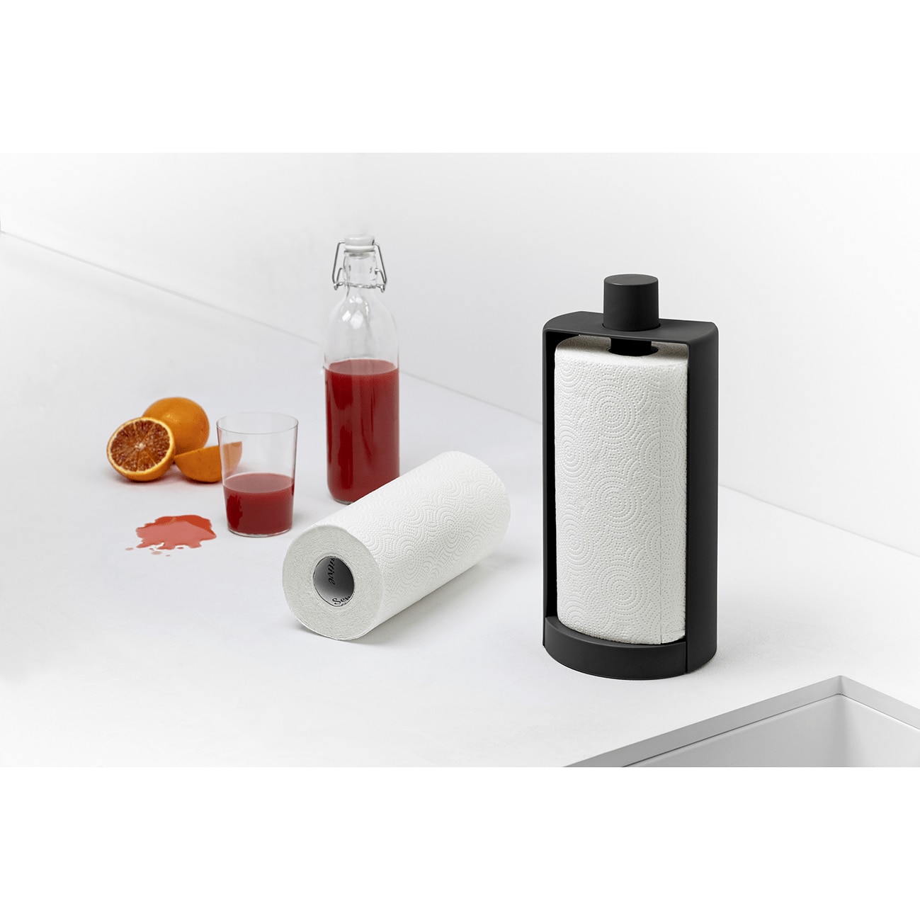 Stop konyhai papírtekercs tartó, fekete - eMAG.hu
