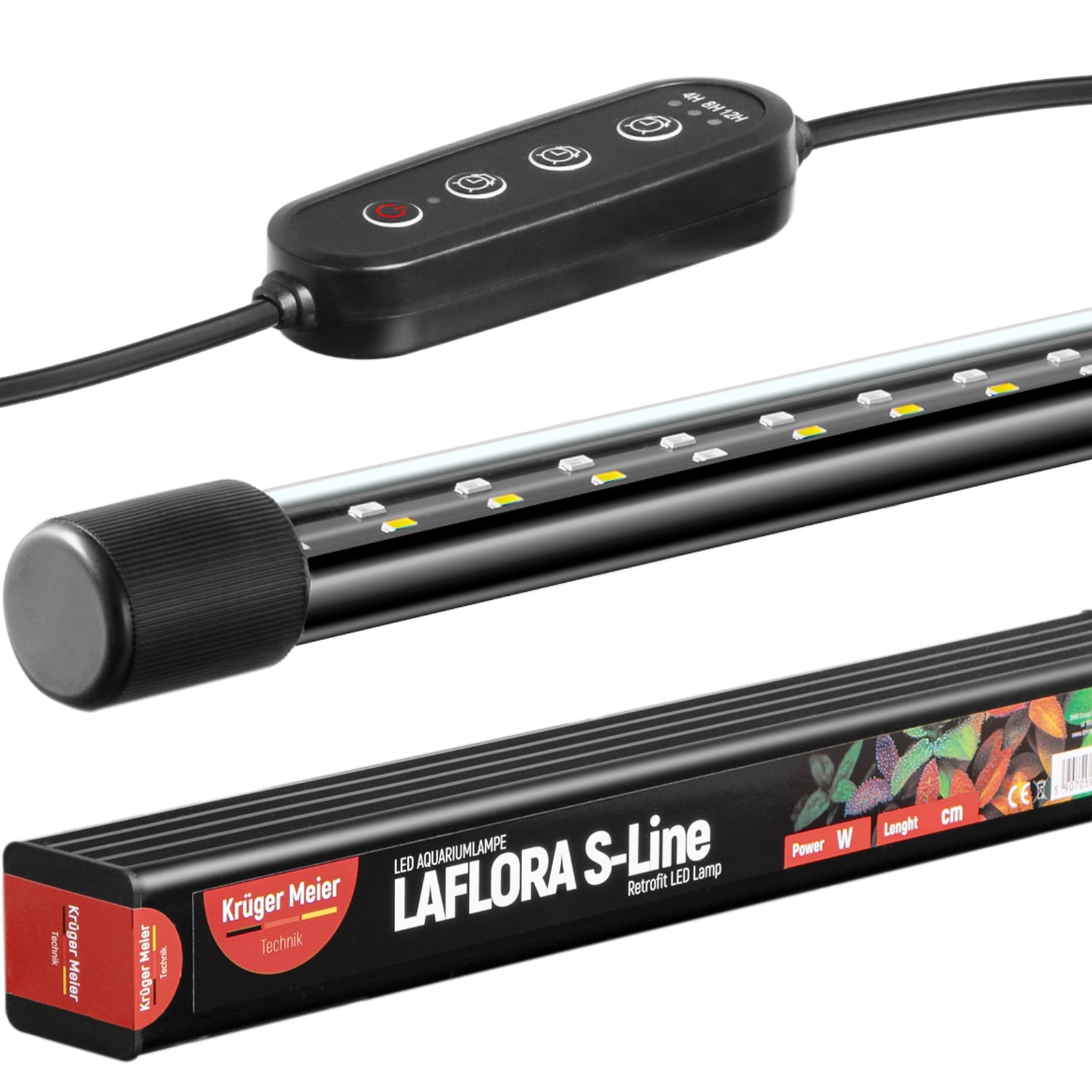 Tub LED pentru acvariu, Kruger Meier LAFLORA S-Line, RGB și Alb, 15W ...