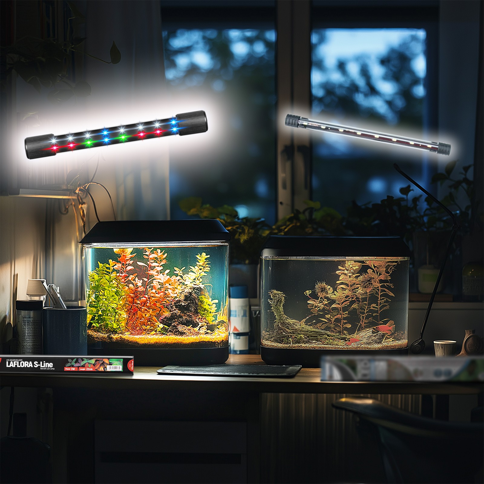 Tub LED pentru acvariu, Kruger Meier LAFLORA S-Line, RGB și Alb, 15W ...