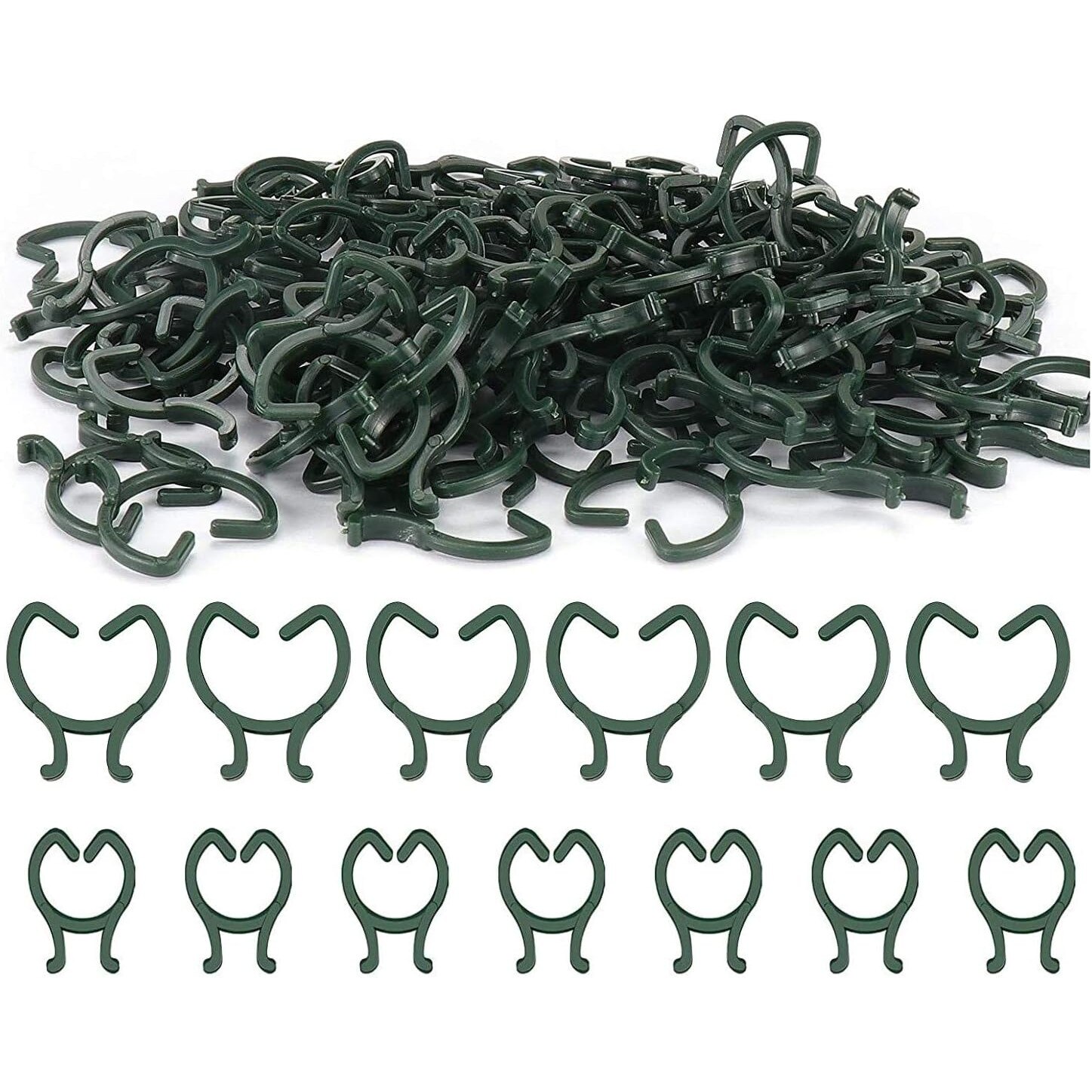 Set 200 cleme de sustinere pentru plante, 100 mari 3.3x2.8cm si 100 ...