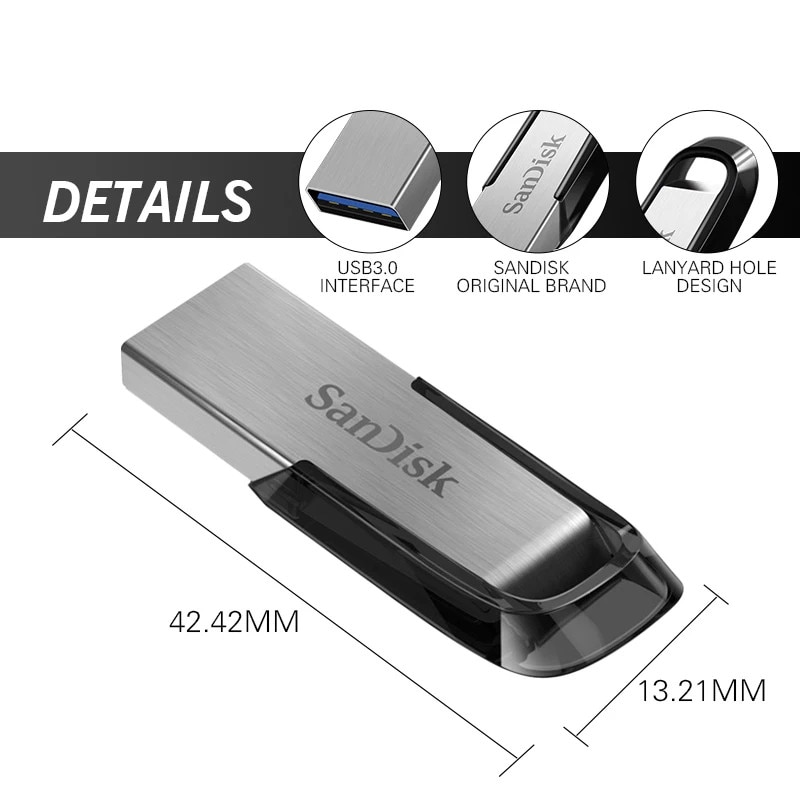 Unitate flash USB SanDisk, 1TB, USB 3.0, metal, tip pen drive - eMAG.ro
