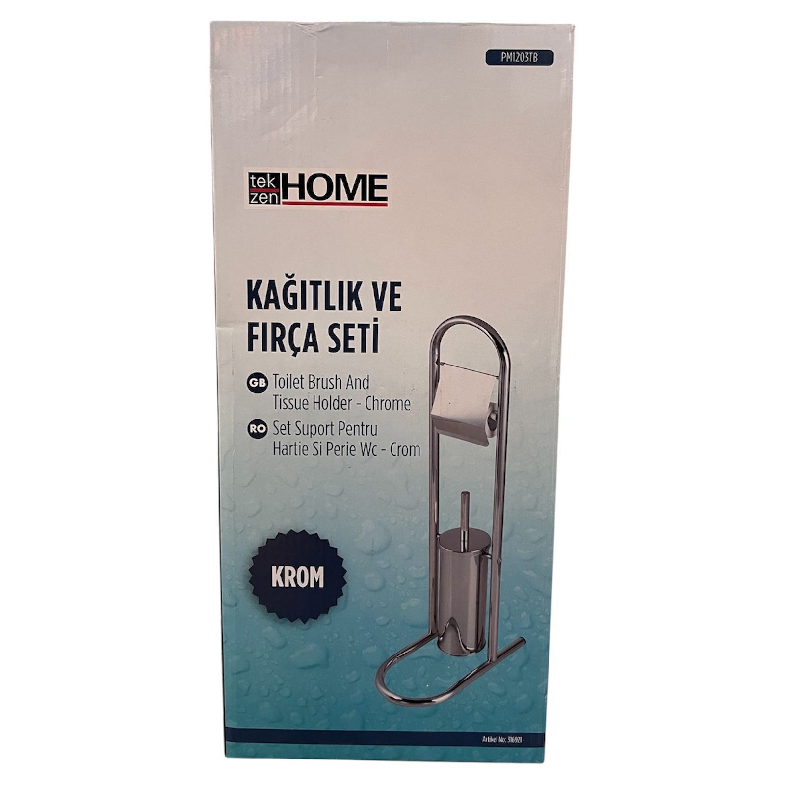 Set suport hartie si perie cu picior zen home - eMAG.ro