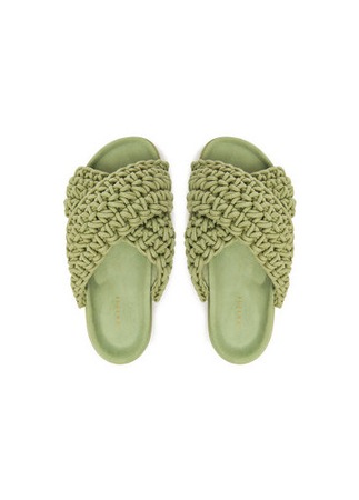 Slapi dama, 70104, Inuikii, Textil, 41 EU, Verde - eMAG.ro