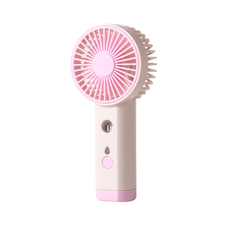 Mini ventilator portabil cu pulverizator de apa TX292, roz deschis ...