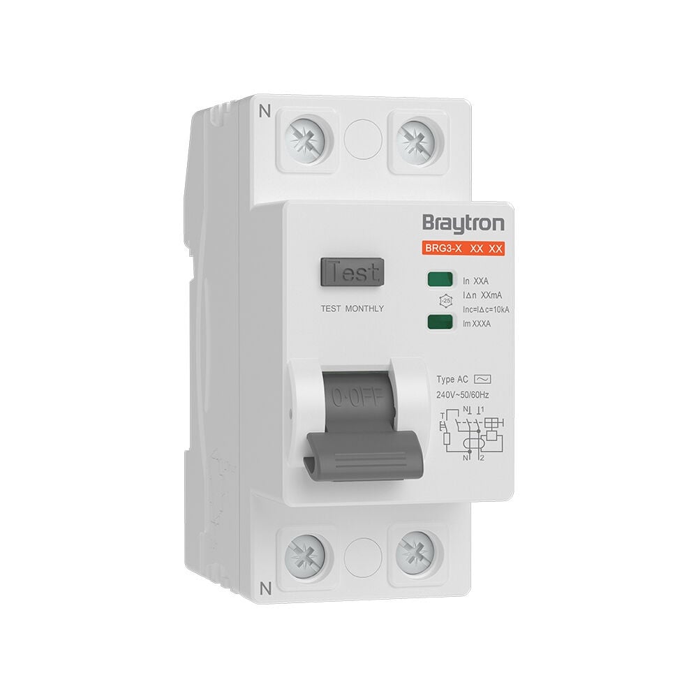 Siguranta cu protectie diferentiala RCCB, 2P, 40A, 100mA, tip AC, 10kA ...