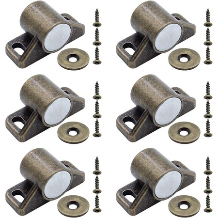 Set de 6 broaste magnetice pentru usi, bronz retro, 16x36mm - eMAG.ro