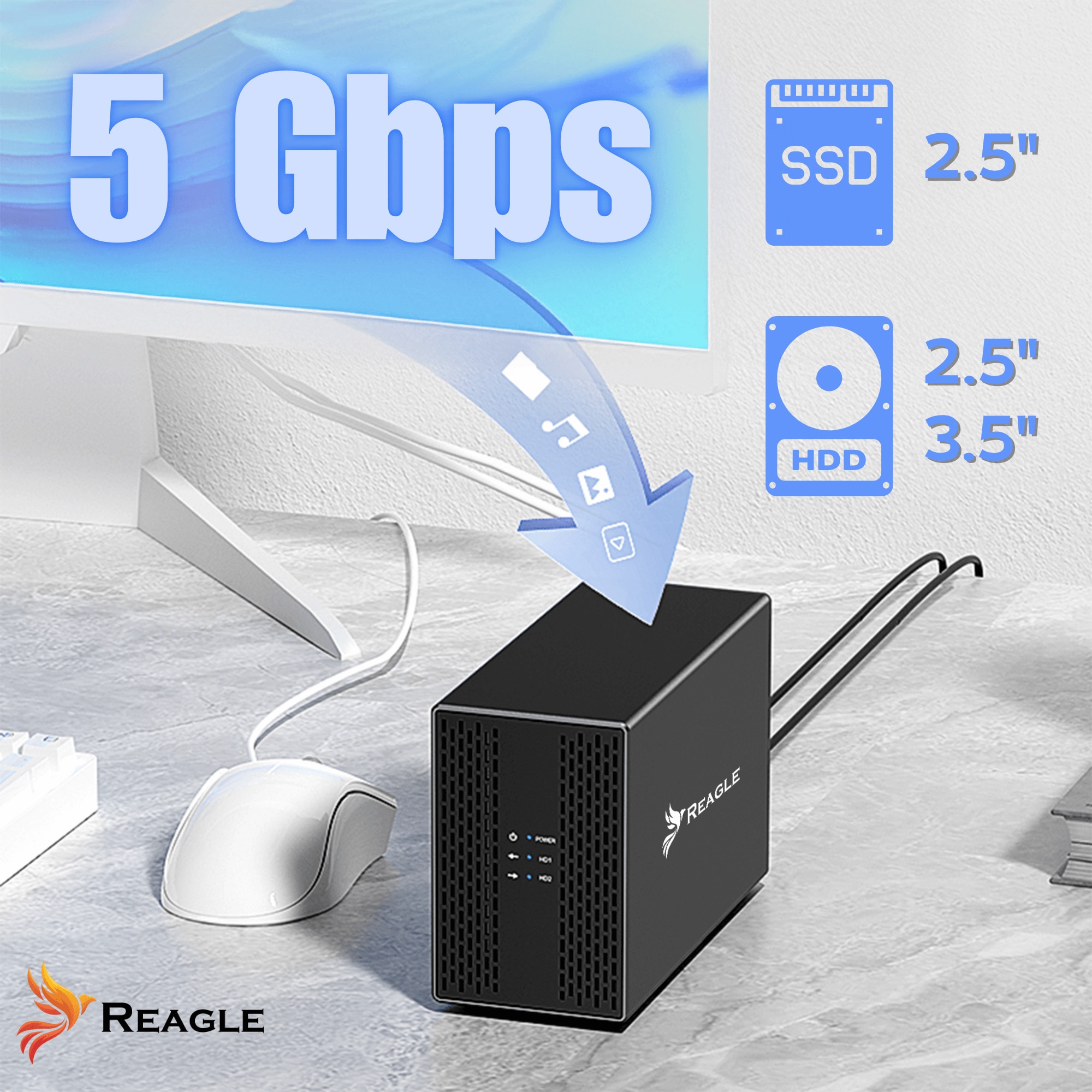 Carcasa externa pentru HDD si SSD cu racire – Suporta SATA cu ...