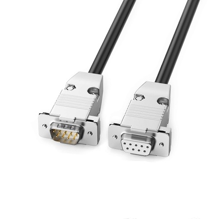 Cablu serial DB9 RS232, 9 pini, lungime 3m, tip tata la mama, protectie ...