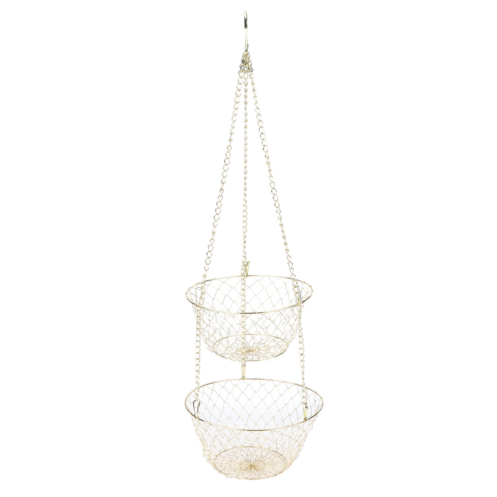 Cosuri suspendate pentru fructe, set 3 bucati, aurii, 80cm x 28cm x ...