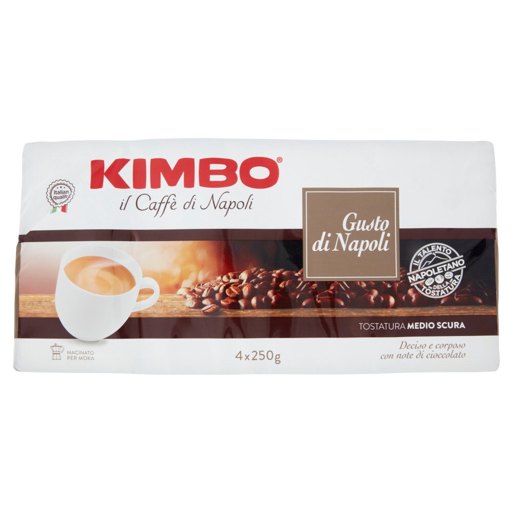 Cafea macinata Kimbo Gusto di Napoli set 4 x 250 g - eMAG.ro