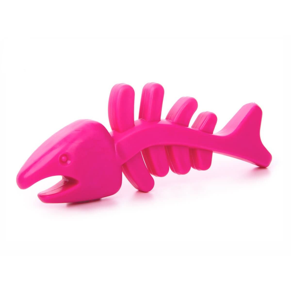 Jucarie Caini din cauciuc TPR Schelet Peste - Roz, JK, 13 cm, pentru ...