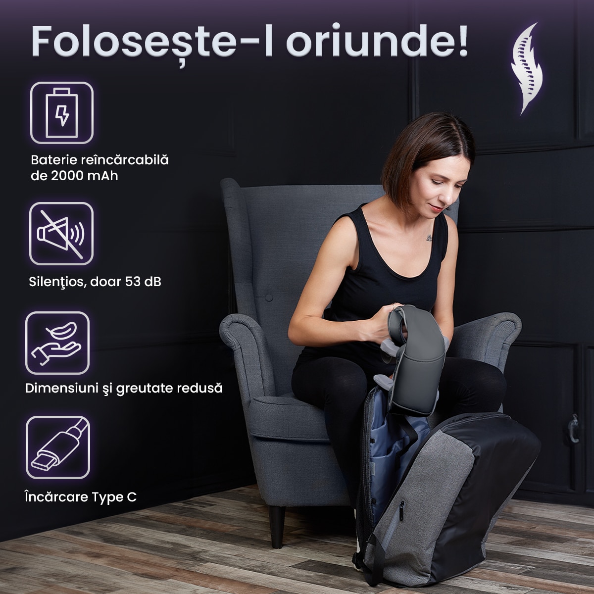 Aparat Masaj Cervical Hands-Free Suporto pentru Relaxare Musculara ...