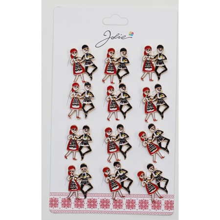 Set 12 Brose Martisor Primavara Cuplu Dansatori Traditional - eMAG.ro