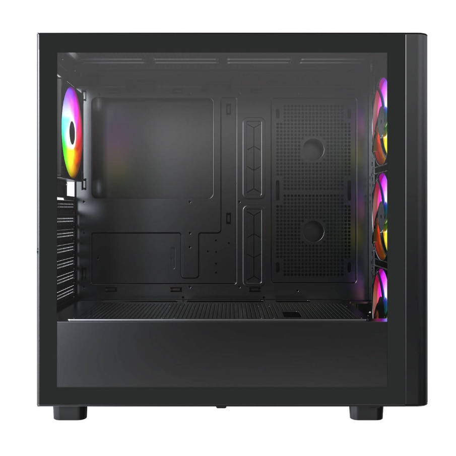 Montech XR Wood кутия, Middle Tower, aRGB, без източник, черна - eMAG.bg