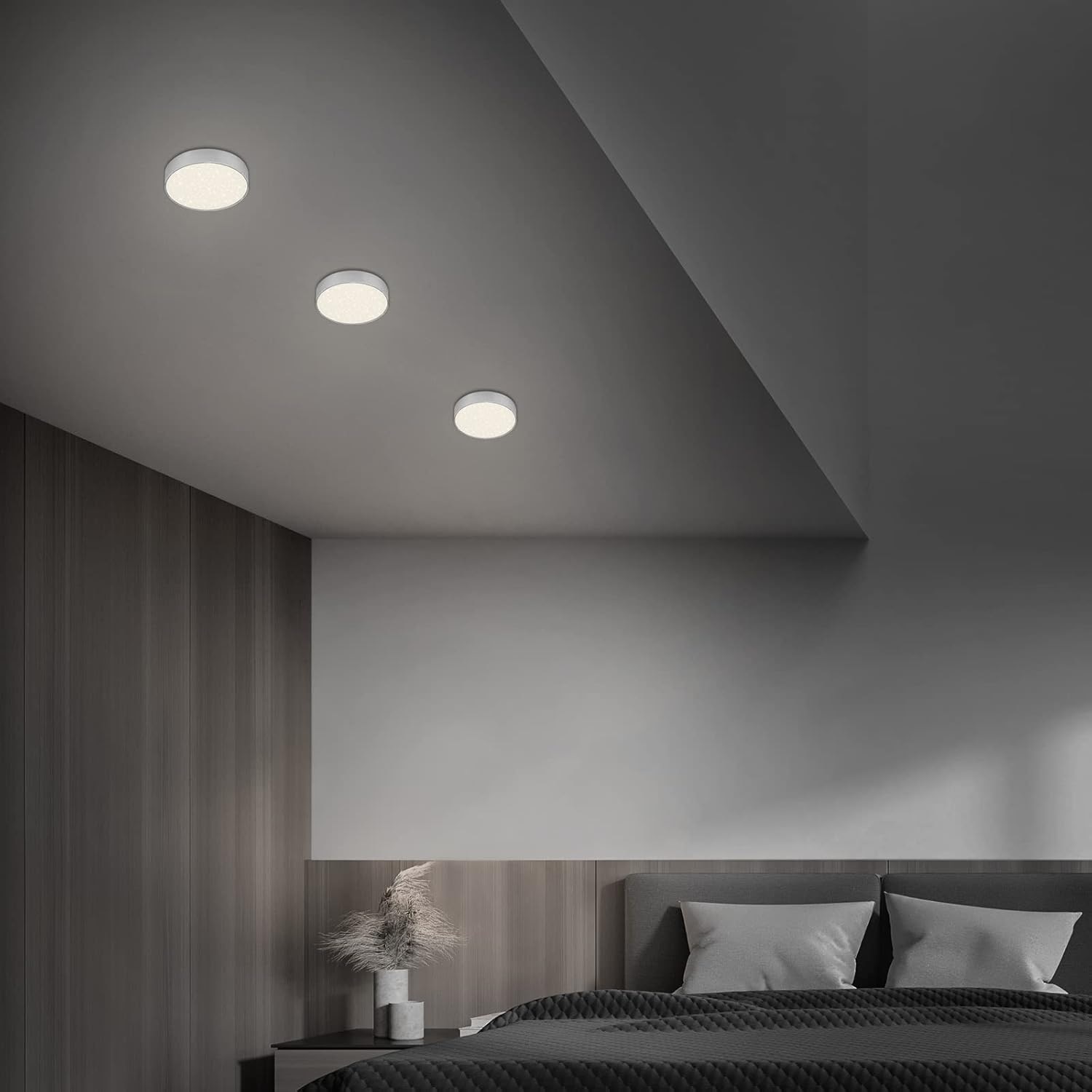 Plafonieră LED cer instelat, lumina reglabilă alb cald/neutru/rece ...