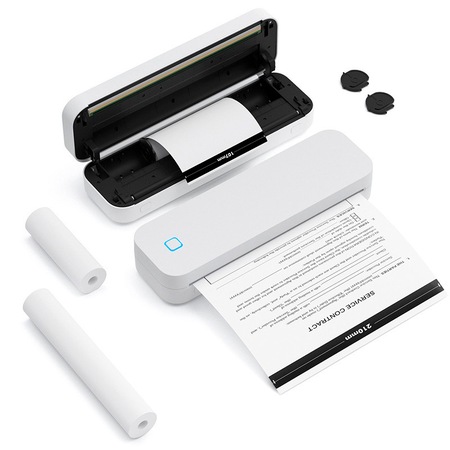 Imprimanta termica HD portabila D80 A4, Bluetooth & USB, fara cerneala ...