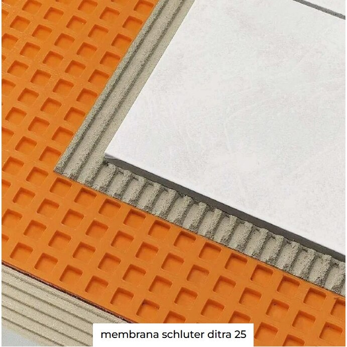 Membrana drenaj pardoseli, Schluter Ditra Drain 4, 1m x 25 ml_DITRA ...