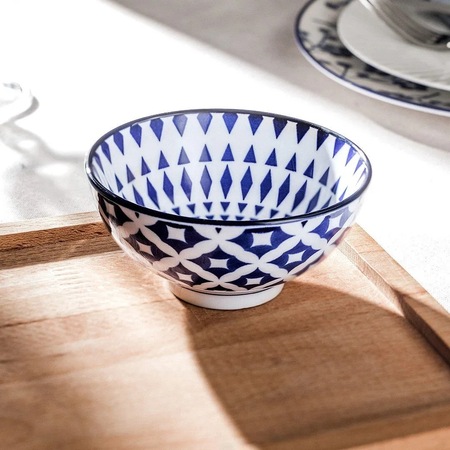 Bol din Bone China Madame Coco Reve Bleu Niort, albastru, 10x10x5 cm ...